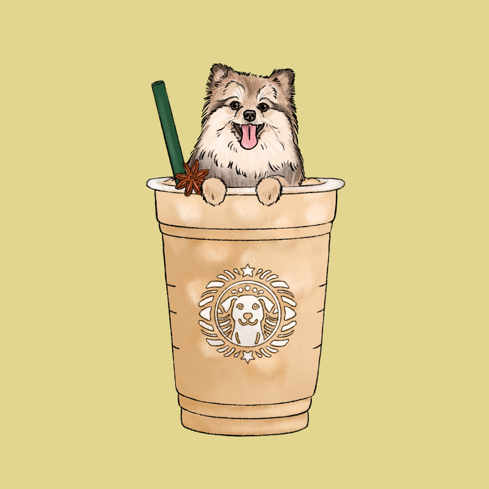 Iced Chai Latte Cartoon – Bear Maggie Collection